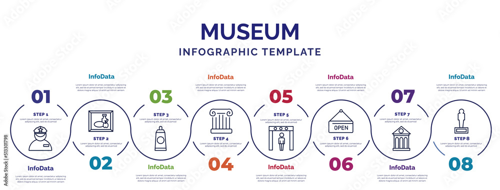 infographic template with icons and 8 options or steps. infographic for ...