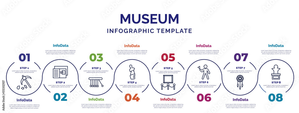 infographic template with icons and 8 options or steps. infographic for ...