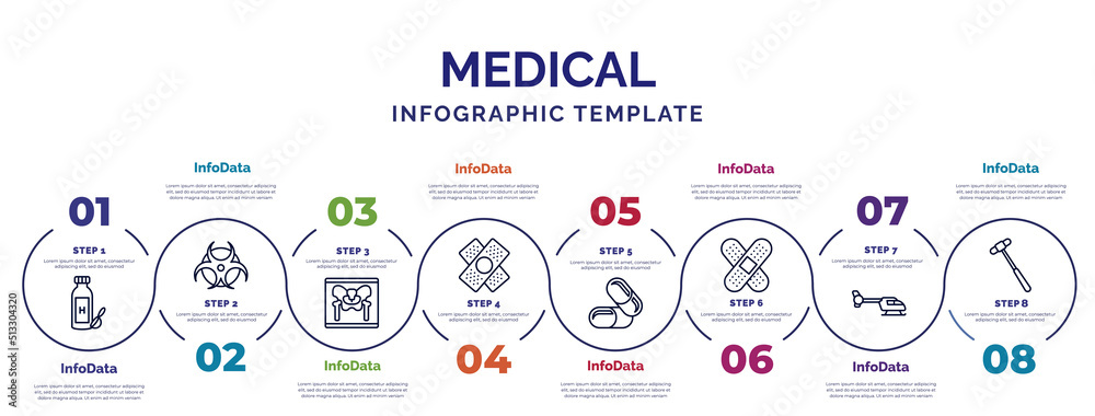 infographic template with icons and 8 options or steps. infographic for ...