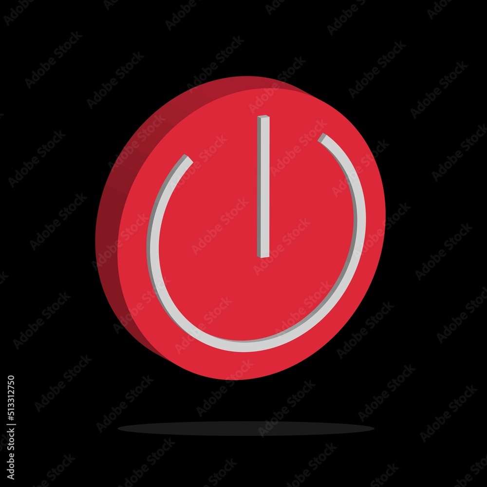 3D power on or turn power off for your project. 3D power button on ...