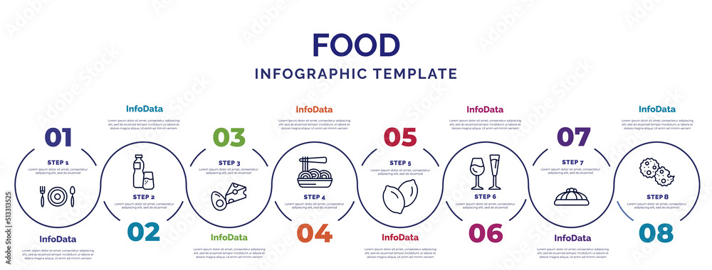 infographic template with icons and 8 options or steps. infographic for ...