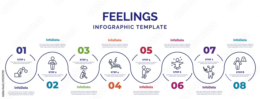 infographic template with icons and 8 options or steps. infographic for ...
