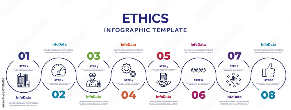 infographic template with icons and 8 options or steps. infographic for ...