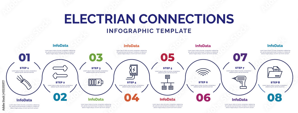 infographic template with icons and 8 options or steps. infographic for ...