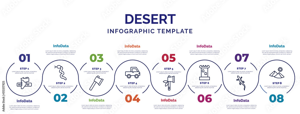 infographic template with icons and 8 options or steps. infographic for ...