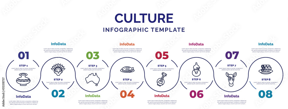 infographic template with icons and 8 options or steps. infographic for ...