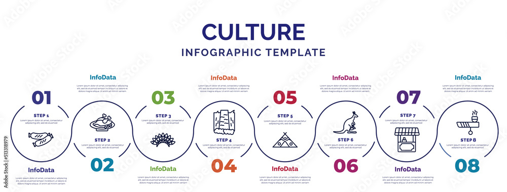 infographic template with icons and 8 options or steps. infographic for ...