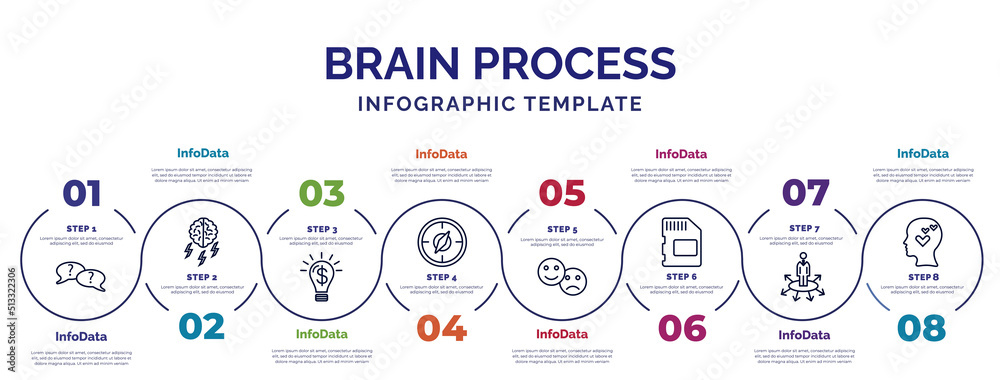 infographic template with icons and 8 options or steps. infographic for ...