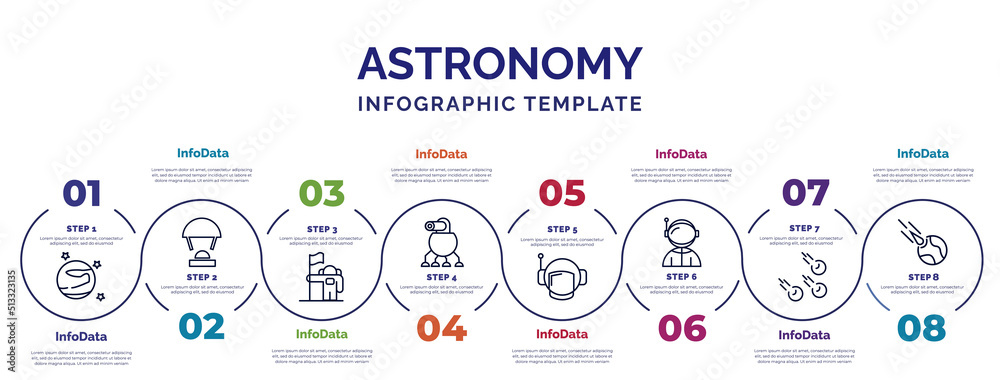 infographic template with icons and 8 options or steps. infographic for ...