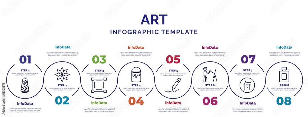 infographic template with icons and 8 options or steps. infographic for ...