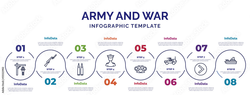 infographic template with icons and 8 options or steps. infographic for ...
