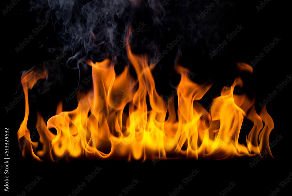 fire and flame burning fuel oil gas png on black background Stock Photo ...