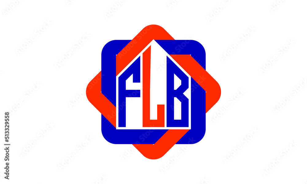 FLB three letter real estate logo with home icon logo design vector ...