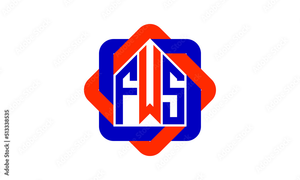 FWS three letter real estate logo with home icon logo design vector ...
