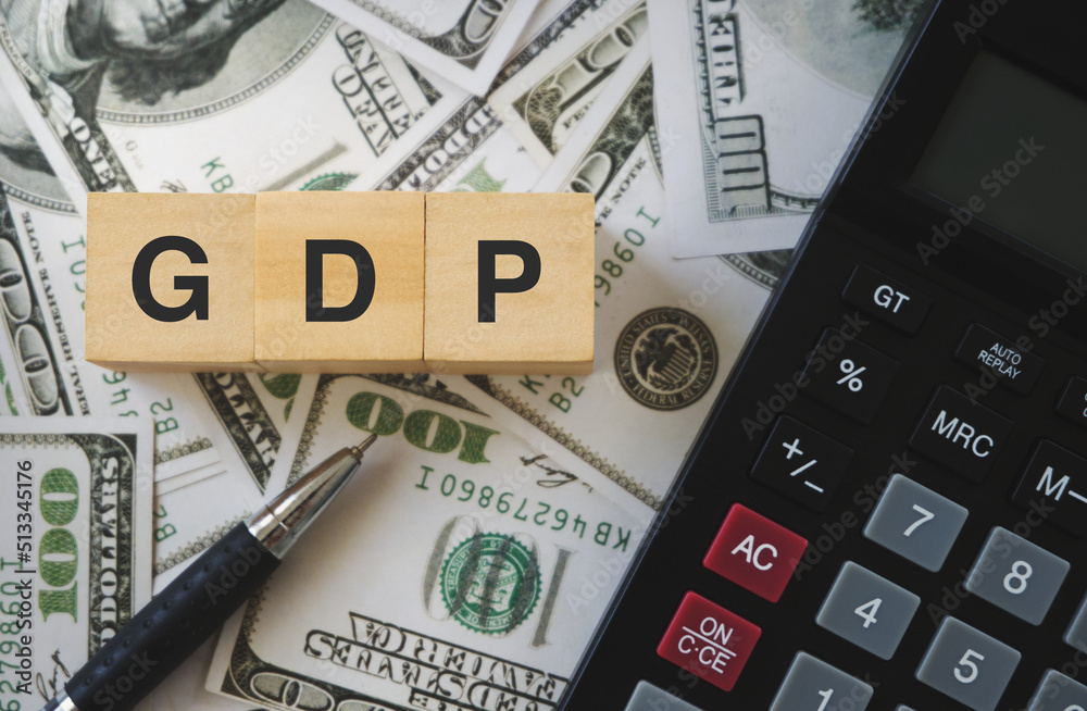 GDP. Symbol of gross domestic product. Business growth and GDP. Concept ...