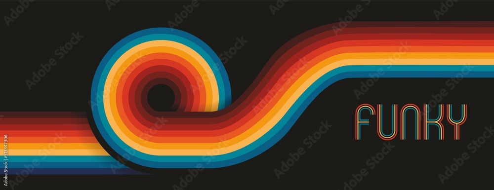 Cool funky, colorful background. Dimension 1:3. Vector illustration ...