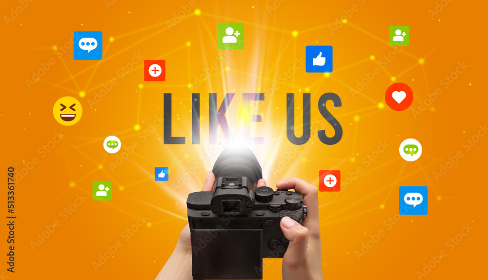Using camera to capture social media content Stock Photo | Adobe Stock