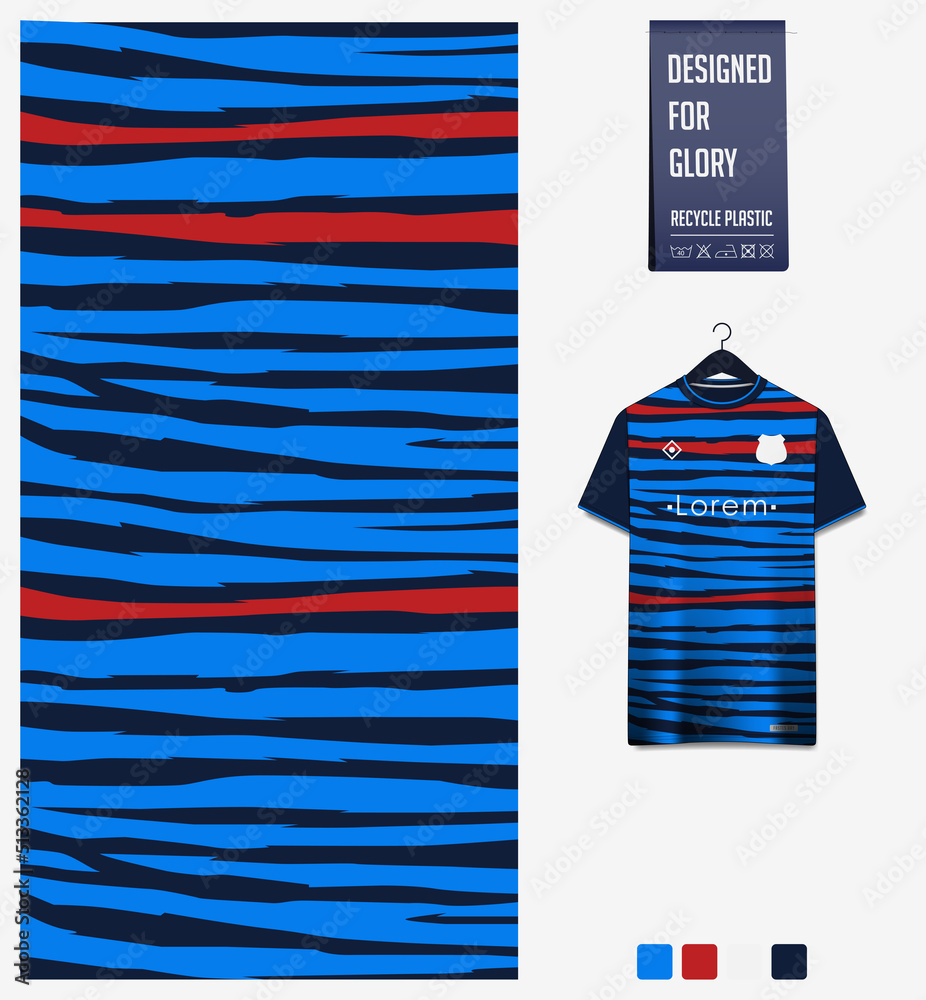 Soccer jersey pattern design. Vertical stripes ethnic pattern on navy ...