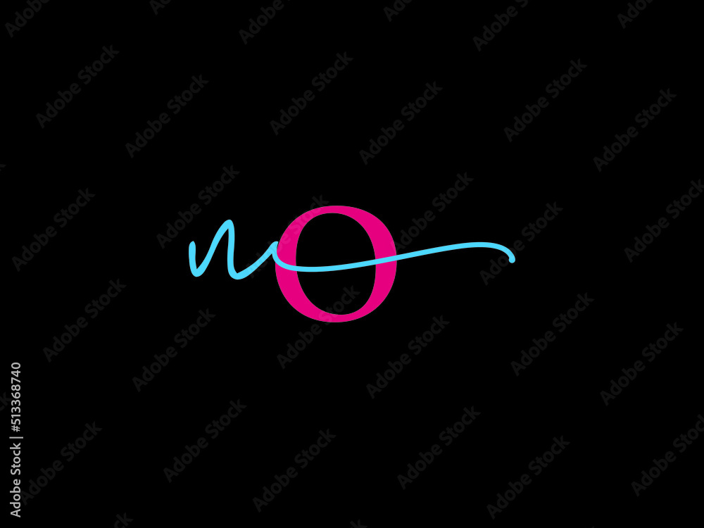 Simple NO Signature Letter Logo, Signature No on Logo Icon Vector Art ...