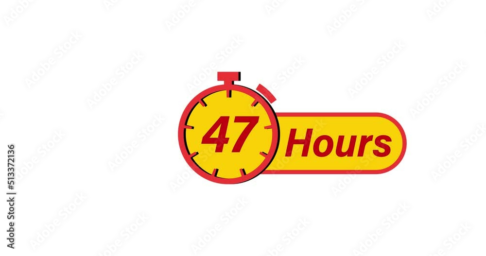 Vidéo Stock 47 Hours timers Clocks, Timer 47 Hour icon, countdown icon ...