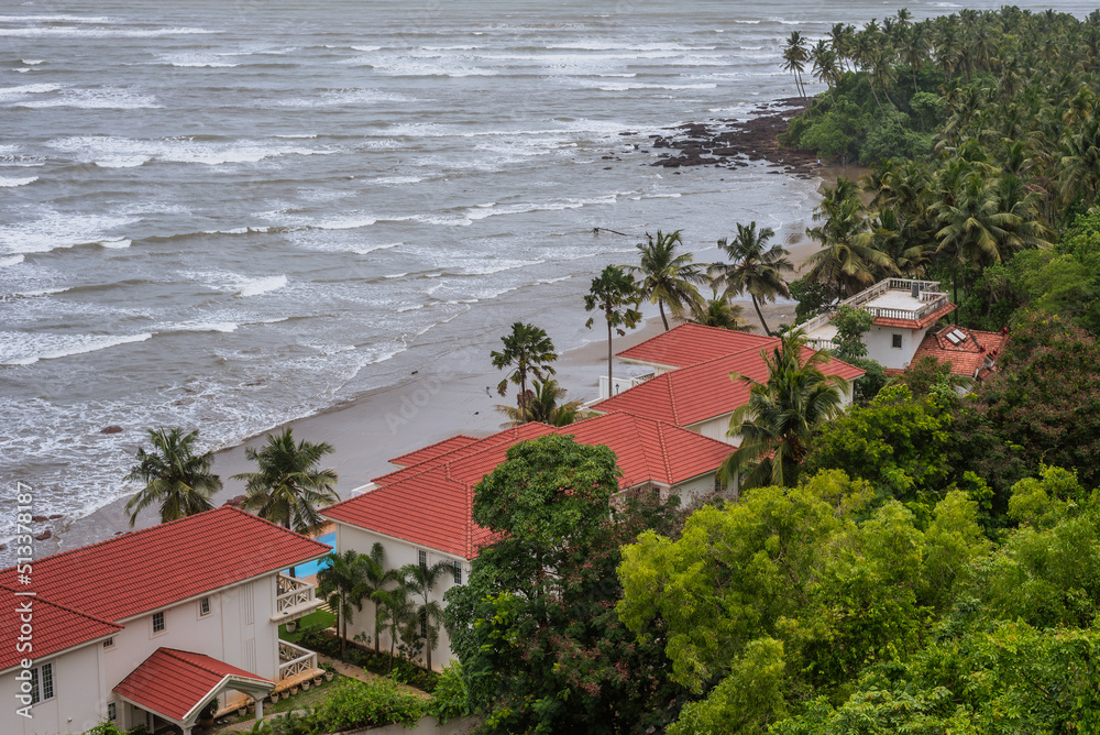 Interiors of a fort in Goa which shows the building architecture of ...