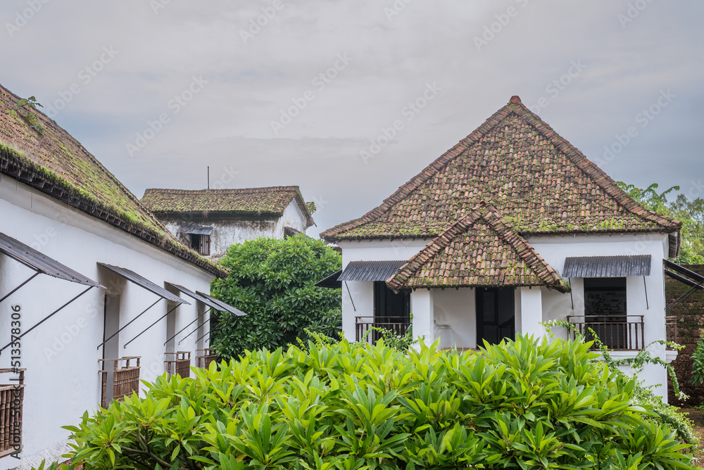 Interiors of a fort in Goa which shows the building architecture of ...