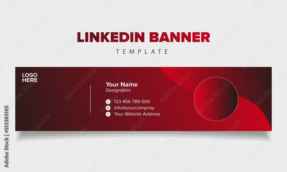 Elegant LinkedIn Banner Template Stock Vector | Adobe Stock