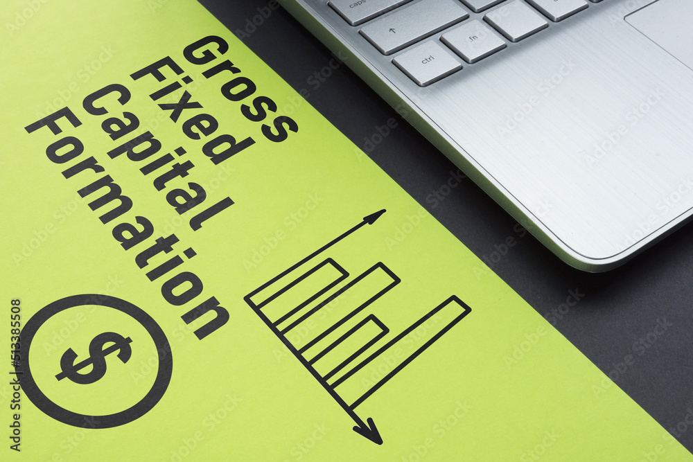 Gross fixed capital formation is shown using the text Stock Photo ...