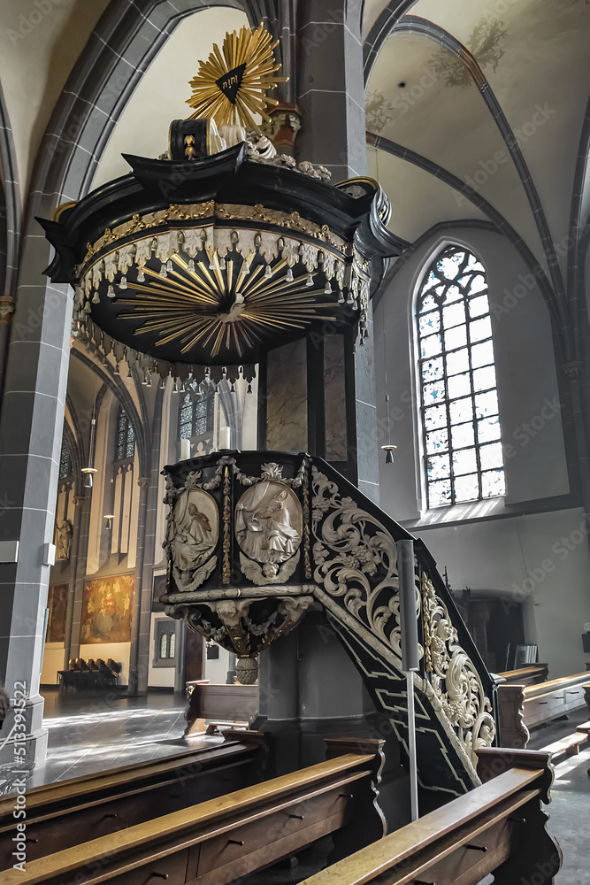 Foto Stock Interior of Saint Lambertus church (Lambertuskirche, built ...