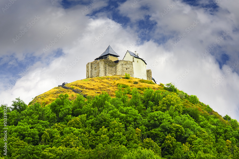 Füzér, Hungary - famous castle of Fuzer built on a volcanic hill named ...