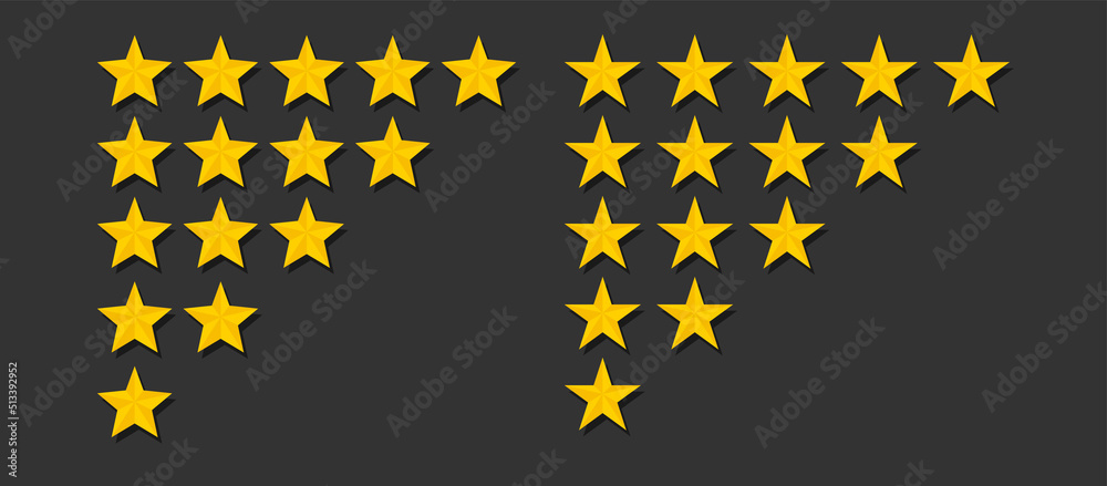 Star rating symbols. Feedback level concepts Stock Vector | Adobe Stock
