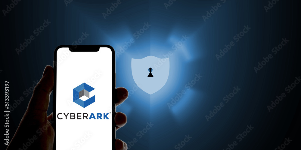 Cyberark Logo shown on a smartphone, information security company ...