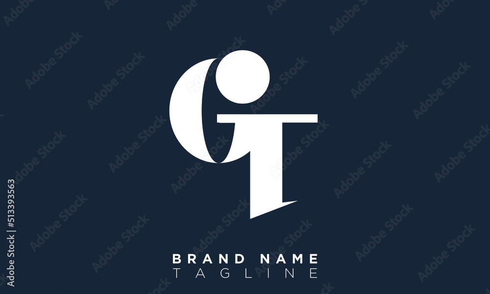 GT Alphabet letters Initials Monogram logo TG, G and T Stock Vector ...