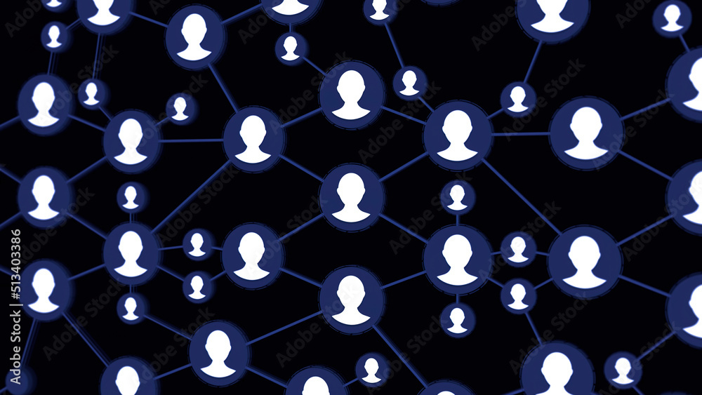 social Network animation for use in presentations, manuals, design, etc ...