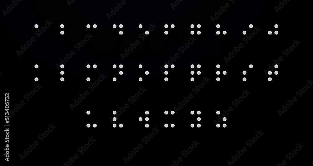 Braille Alphabet Guide Visually Impaired Writing System Symbol Formed ...