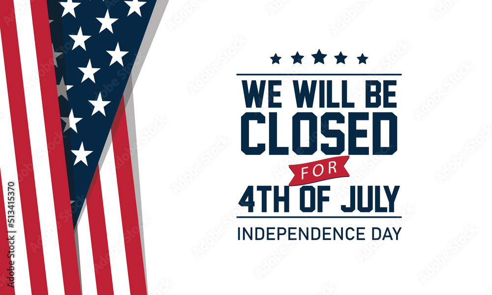USA Close Sign Background. American Day Background with America Flag ...