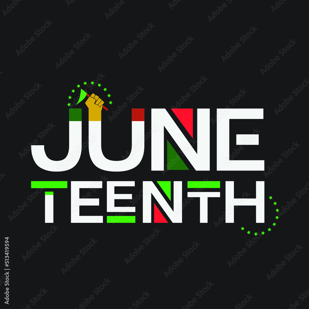 Juneteenth Freedom Day Abstract Vector Illustration and logo ...