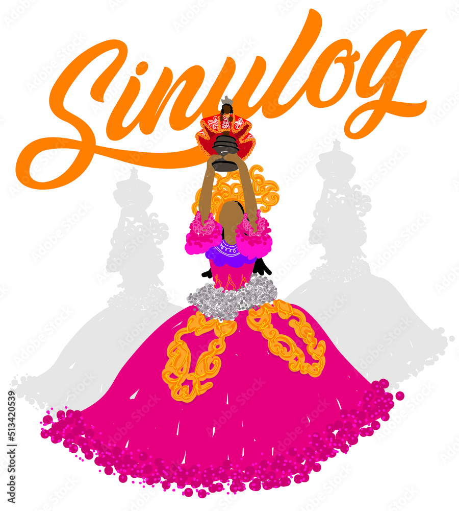 Philippine cebu festival sinulog celebration fiesta Stock Vector ...