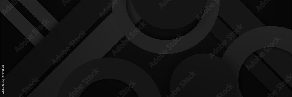 Modern dark black abstract banner background. vector background sports ...