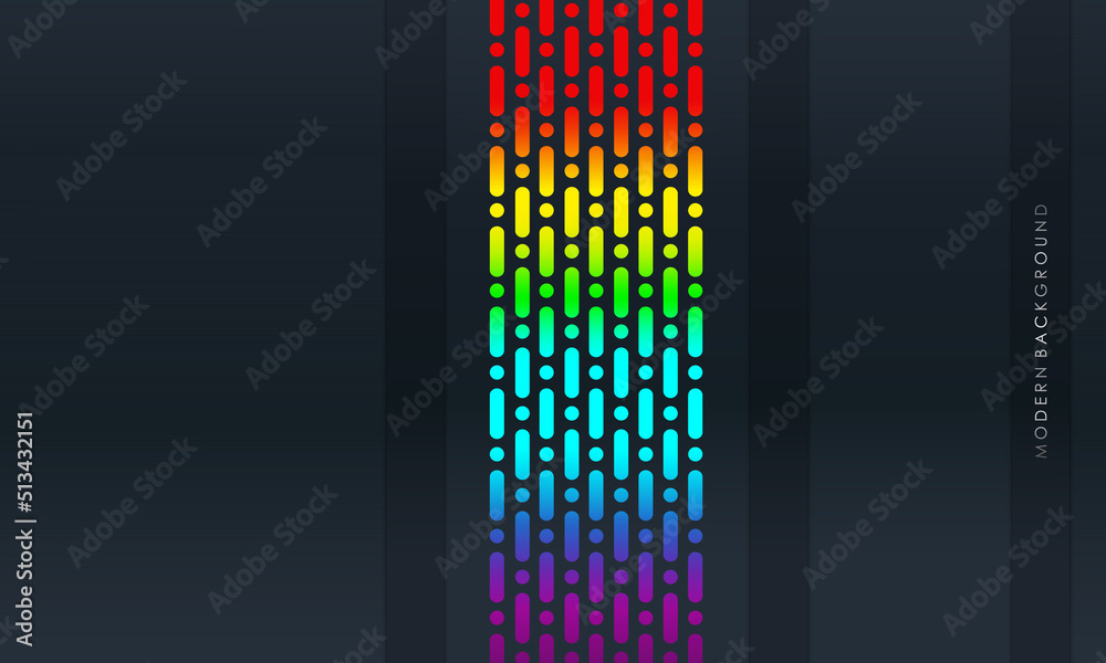 Abstract background blue and rainbow color with lines modern concept ...