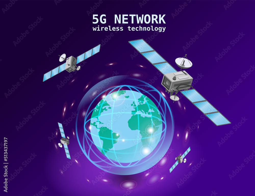 5G Network global internet technology of high speed data transmission ...