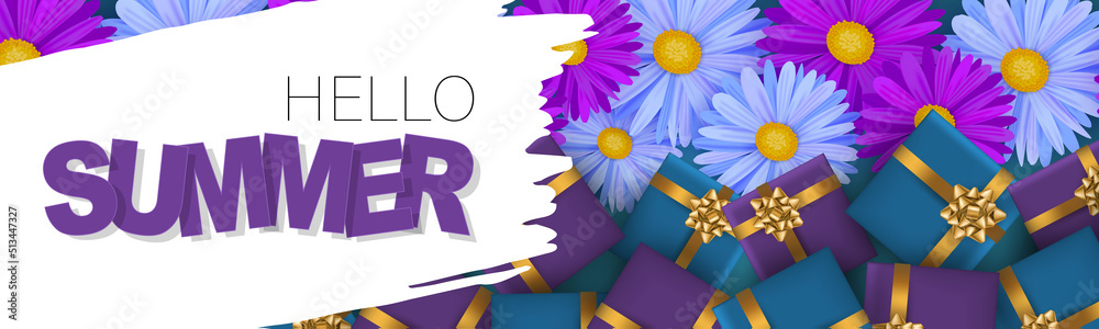 Purple Daisy Headers