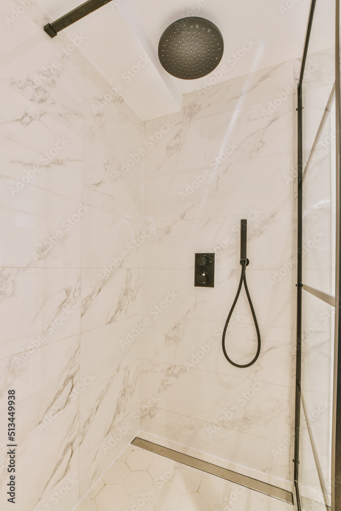 Shower box in modern bathroom Stock Photo | Adobe Stock