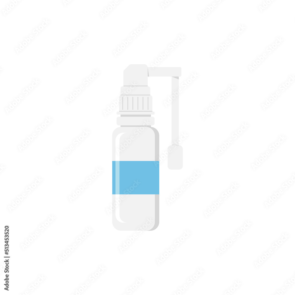 Throat spray medicine icon. Medicine icon on white isolated background ...