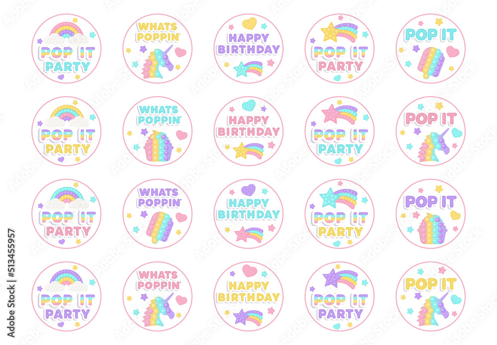 Birthday Favor Stickers
