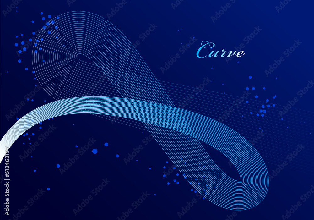 Elegant blue lines vector dimensional abstract background, 3D dynamic ...