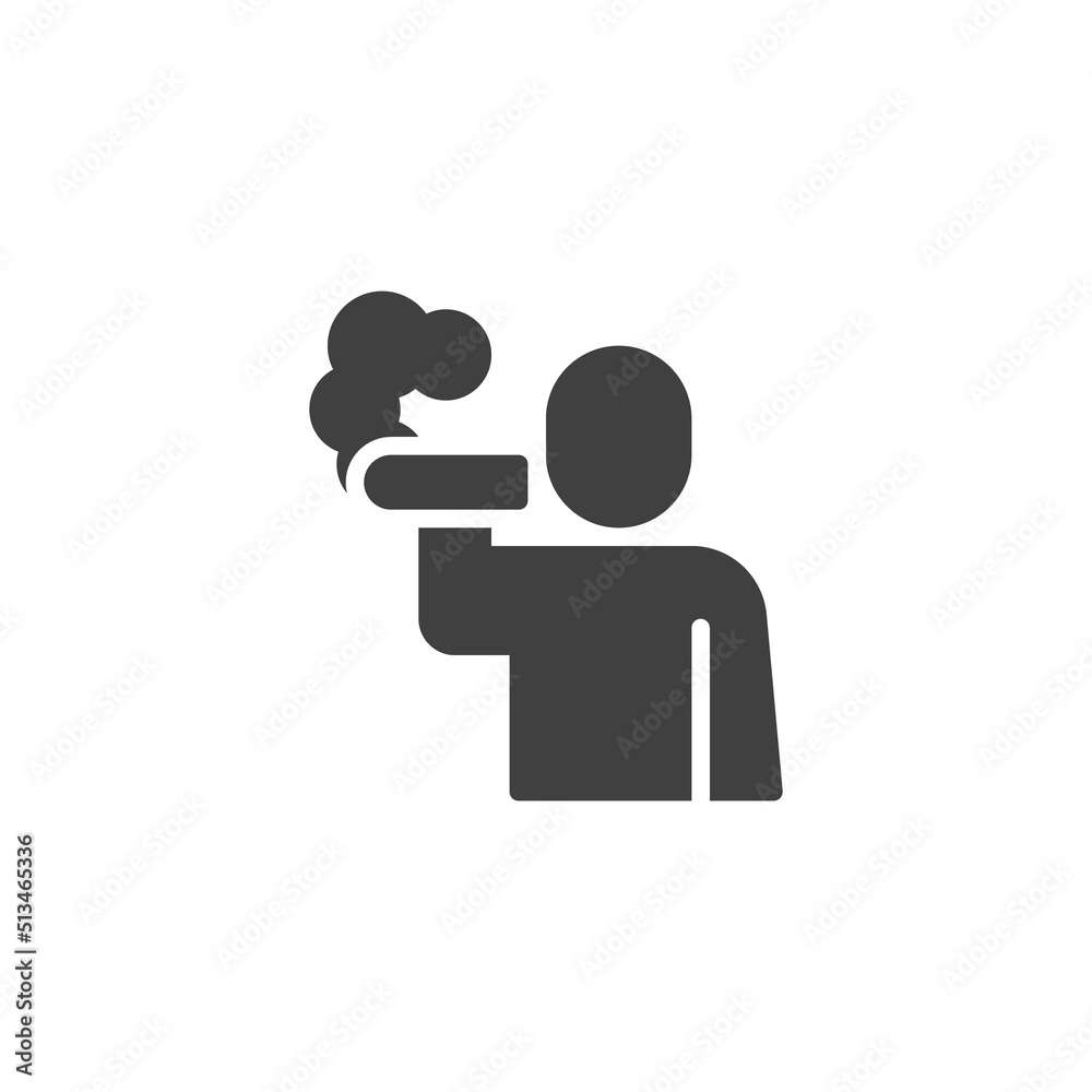 Man smoking a cigarette vector icon Stock Vector | Adobe Stock