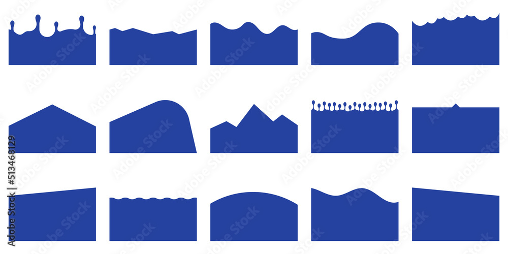 Curve Lines, Drops, Wave Collection of Abstract Design Element for ...