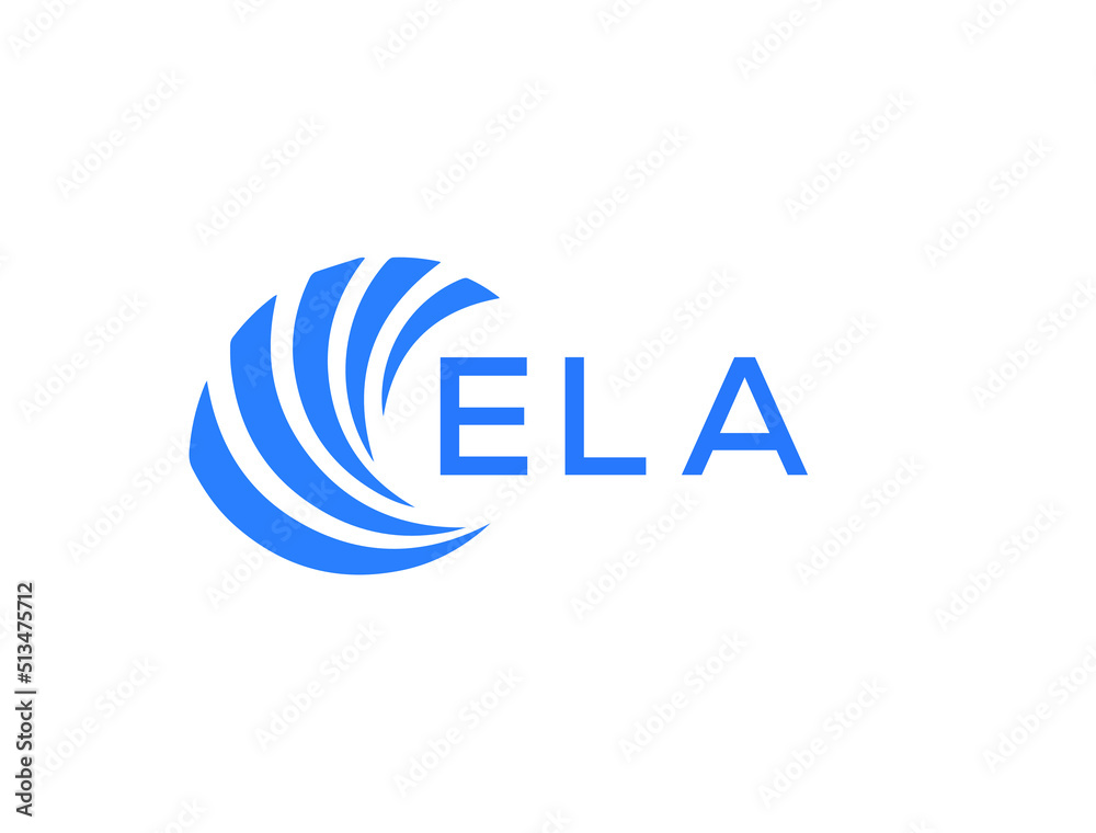 ELA Flat accounting logo design on white background. ELA creative ...