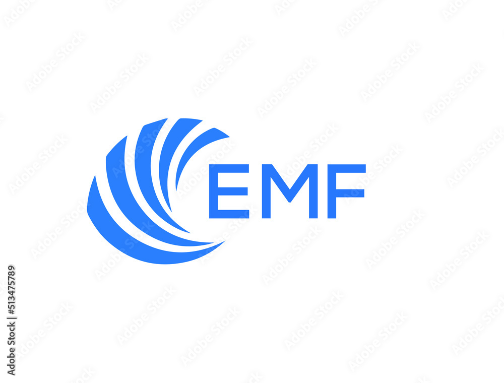 EMF Flat accounting logo design on white background. EMF creative ...